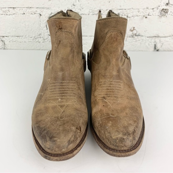 Freebird by Steven | Shoes | Freebird Cali Brown Leather Distressed Oring Heel Strap Studded ...